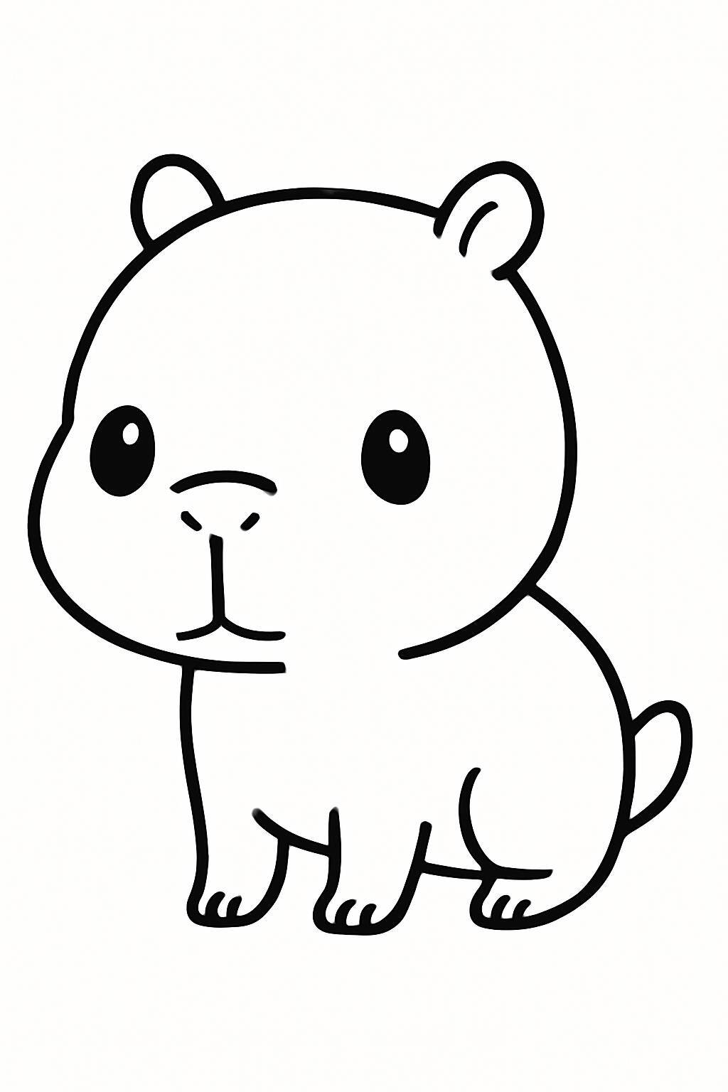 Cute Capybara Coloring Pages for Kids – Free PDF Download