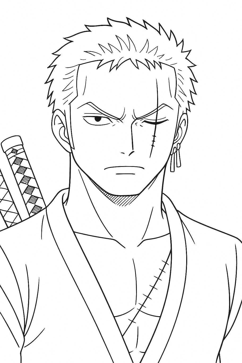 Zoro Coloring Pages for Kids 2026 – Free PDF Download